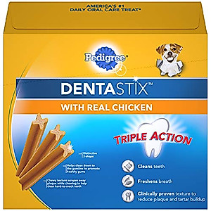 Pedigree Dry Food Dentastix Original Treats for Dogs, Small/Medium, 45 Count