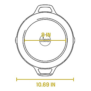 Lodge L8SKL Cast Iron Pan, 10.25", Black