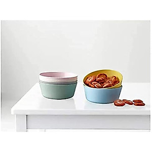 6 Bowls Mixed Colors for Kids by IKEA (KALAS Bowl) Best for Birthday Parties and Learning How to EAT Unbreakable Bowls