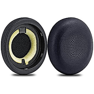 Earpads Replacement for Elite 45h, Evolve2 65 MS/UC Wireless Headphones - Protein Leather/Ear Cushion/Ear Cups by JESSVIT (Black)