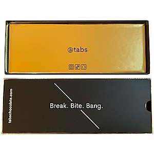 Tabs Chocolate Squares for Couples (1 Box) - Dark Chocolate Bar to Improve Mood - Vegetarian, Gluten-Free for Men & Women