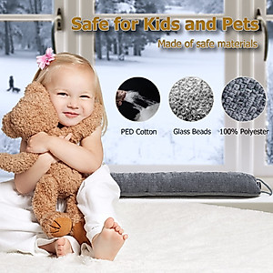 Kingbaas Heavy Door Draft Stopper Under Door Noise Blocker Front Door Insulation Door Draft Guard Weatherproof Strip Energy Efficient Door Accessory