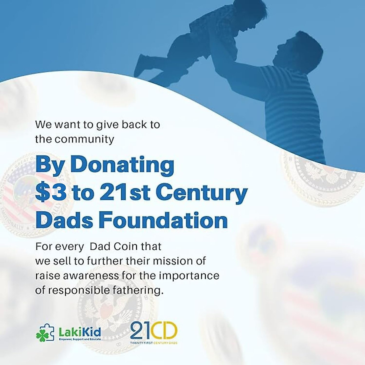 LakiKid Best Gifts for Dad - Great Dad Pocket Medallion, Unique & Stylish Dad Gifts from Daughter or Wife. Perfect Appreciation Keepsake for Dads.