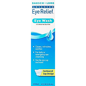 B&L Eye Wash Size 4z Bausch & Lomb Advanced Eye Relief, Eye Wash Eye Irrigating Solution