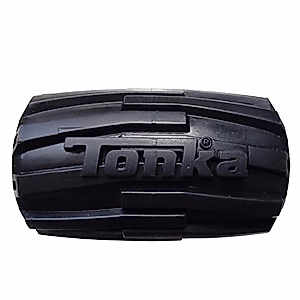 Tonka Mega Tread Treat Holder Dog Toy, Lightweight, Durable and Water Resistant, 4 Inches, for Medium/Large Breeds, Single Unit, Yellow/Black