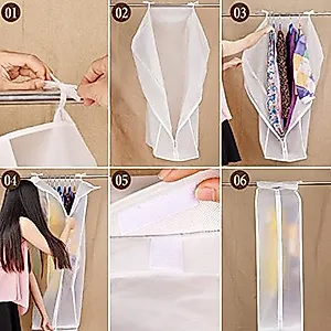 Whitelotous Garment Suit Coat Cover Protector Wardrobe Storage Bag (L)