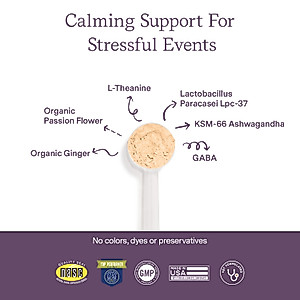 Fera Pet Organics Calming Supplement for Dogs & Cats - Vet Created - GABA & Ashwagandha Supplements Help Cat & Dog Stress or Hyperactivity -60 Scoops
