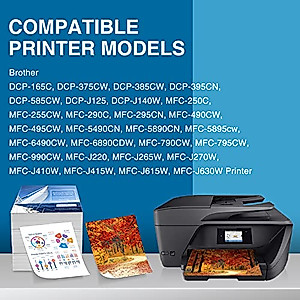 Paeolos Compatible Ink Cartridges Replacement for Brother LC61 for use with MFC-J615W MFC-5895CW MFC-290C MFC-5490CN MFC-790CW MFC-J630W, 6 Packs (Black)