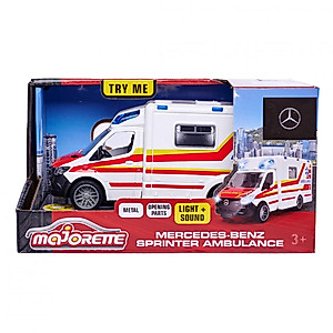 Majorette 213712001 Grand Series City Mercedes-Benz Sprinter Ambulance Die-Cast, One Size