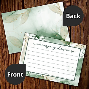 WillaBees Advice & Wishes Cards in Spanish 50 Consejos y Deseos Tarjetas For Graduation Party Well Mr Mrs Wedding Bridal Shower Retirement Baby Games Cards, Green, 6''Wx4''H