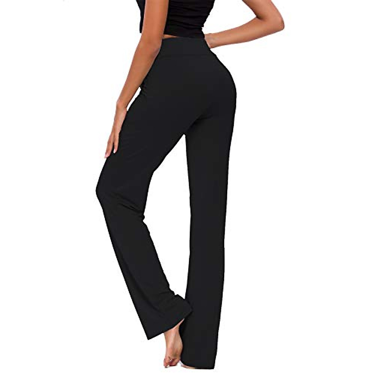 ADANIKI Womens Yoga Pants with Pockets Straight-Leg Loose Comfy Modal Drawstring Lounge Running Long Active Casual Sweatpants (Black, XL)