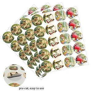 Miatoi 80 Vintage Easter Stickers, Victorian Happy Easter Stickers Labels, Retro Easter Eggs Bunny Gift Party Favor Decorations(HEST-1)