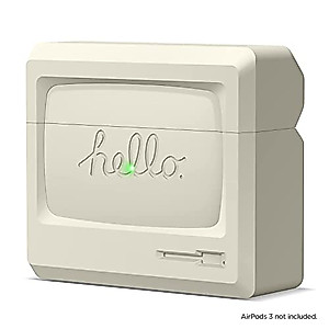 elago AW3 Case Compatible with AirPods 3rd Generation Case Cover 2021 - Classic Monitor Design, Shock-Absorbing Protection, Wireless Charging [US Patent Registered] - Classic White