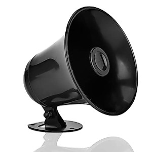 Pyramid Outdoor Trumpet Car Horn Speaker - 5” Pa Horn Speaker w/ 8 Ohms Impedance, 15 Watt Power, Adjustable Bracket, 10' Pre-Wired Cord, 3.5mm Mono - Pa Speaker for Cb Radio Car Siren System-PS5