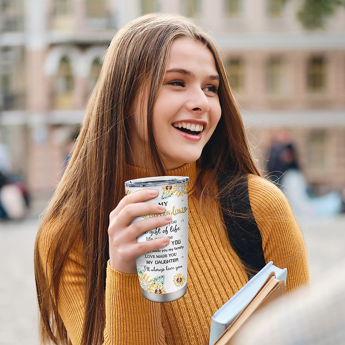 GwaLod Daughter in Law Gifts, Gifts for Daughter in Law, Daughter in Law Gifts from Mother in Law, Future Daughter in Law Birthday Gifts 20oz Tumbler 1Pc, Unique Birthday Gifts for Daughter in Law