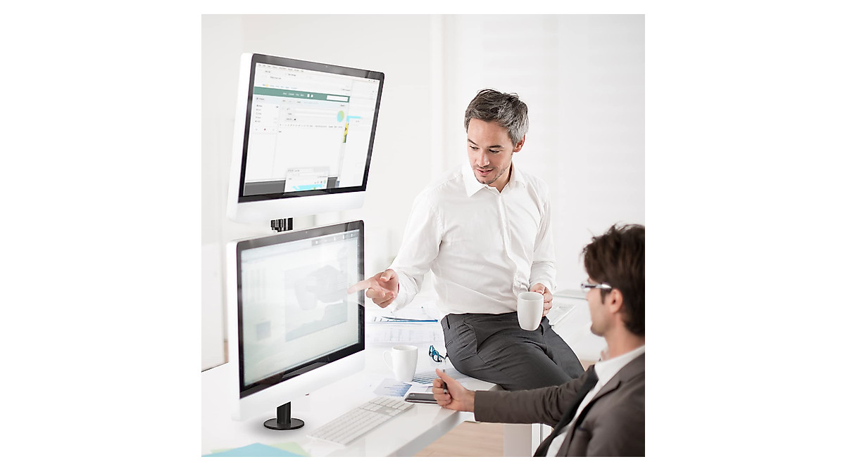 HUANUO Dual Monitor Mount for 17-32 Inch Screens | Space-Saving ...