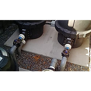 H2 Flow Controls FV-C Control FlowVis 2 x 2.5in. Complete Pool Flow Meter and Check Valve Black