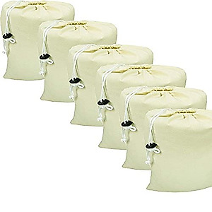 Grocery Shopping produce bag, muslin bags, kitchen sets, vegetable storage, Produce Bags, Travel, Home Storage, cotton by the bag. Size 18x24 inch.(Set of 6) Offered By Linen Clubs