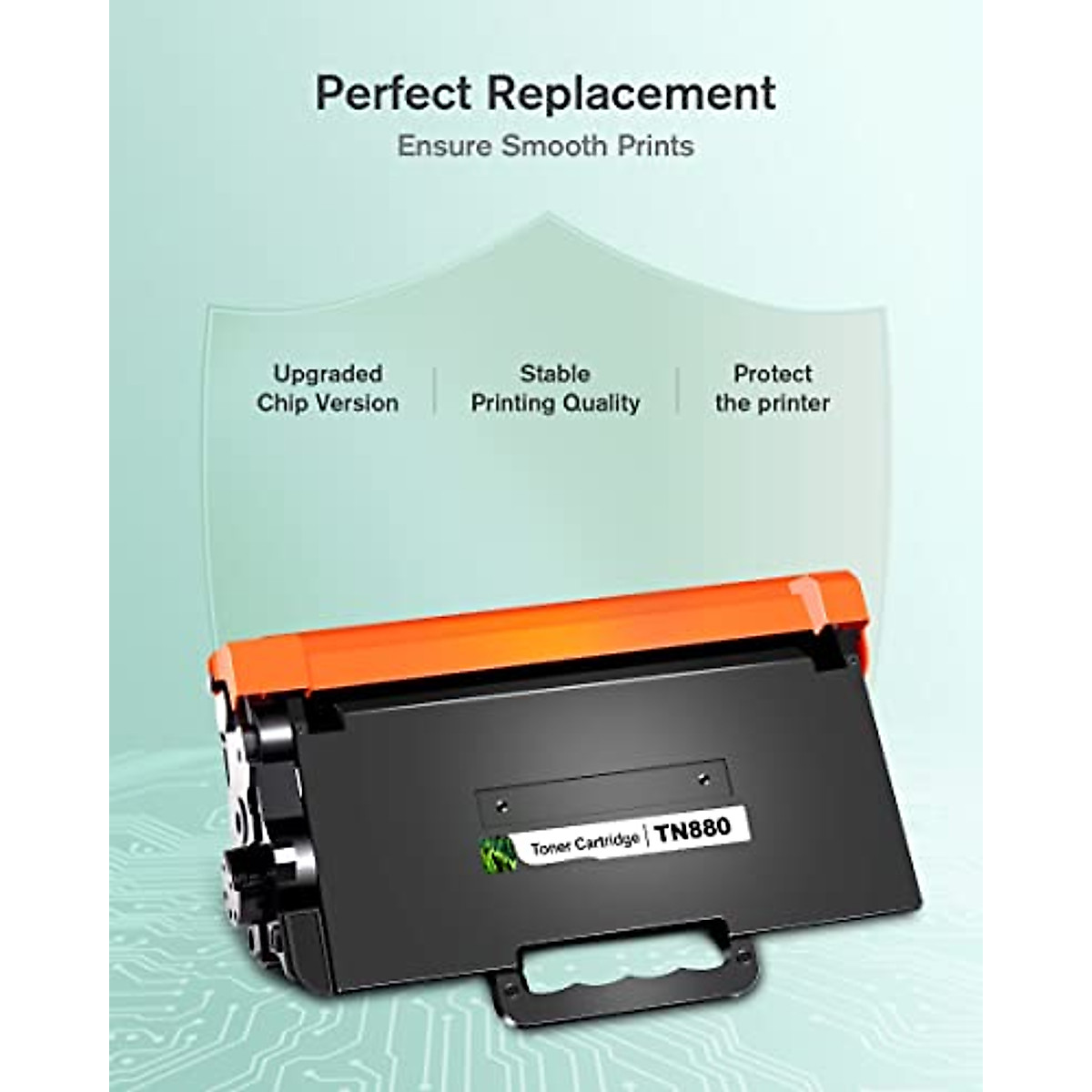 TN880 TN-880 TN880 Toner Replacement for Brother TN880 TN-880 TN 880 to Use with MFC-L6700DW MFC-L6800DW HL-L6200DW L6200DWT L6250DW (2 Black)