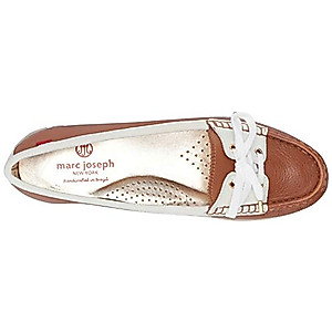 MARC JOSEPH NEW YORK Women's Golf Leather Made in Brazil Liberty Performance Fashion Shoe Moccasin, tan Grainy, 10 B(M) US