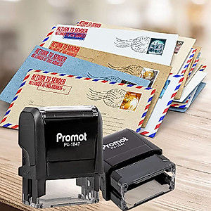 Promot Return to Sender NO Longer at This Address Self Inking Rubber Stamp