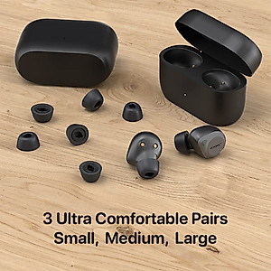 Memory Foams Pro Active V2.0 Patented Silicone Memory Foam Ear Tips for Galaxy Buds Pro and Jabra 85t. Stays in, Last 5X Longer, No Sweat/Wax. Replacement for Samsung Galaxy Buds Pro Tips. CharJenPro