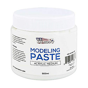 U.S. Art Supply Modeling Paste Acrylic Medium, 500ml Tub