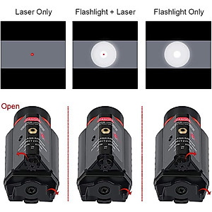 Feyachi LF-38 Red Laser Flashlight Combo 500 Lumen Tactical Light with Picatinny Rail Mount