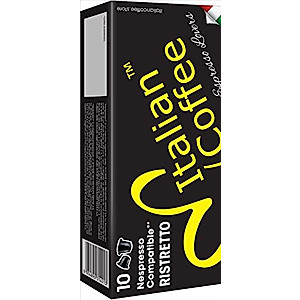 Italian Coffee pods compatible with Nespresso Original machines, Italian Expresso capsules (100 Ristretto regular pods, 100 Count (Pack of 1))