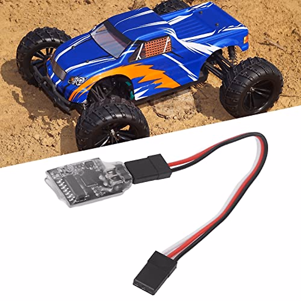 Jopwkuin Mini RC Gyroscope, RC Car Parts Replacement Safe Adjustable Sensitivity for RC Drift Car