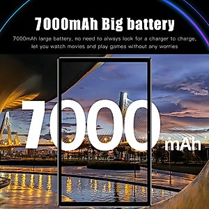 10.1in LCD 8GB RAM 256GB ROM 2 in 1 Tablet with Case, Keyboard, Mouse, Office Tablet with 5G WiFi, Dual Camera, 7000mAh Battery (US Plug)