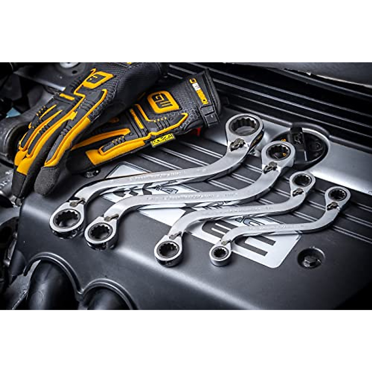 GEARWRENCH 4 Pc. 12 Pt. Reversible S-Shape Double Box Ratcheting Wrench Set, SAE - 85399