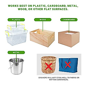 Organize with MESS Large Bin Labels – 50 Durable Removable Labels