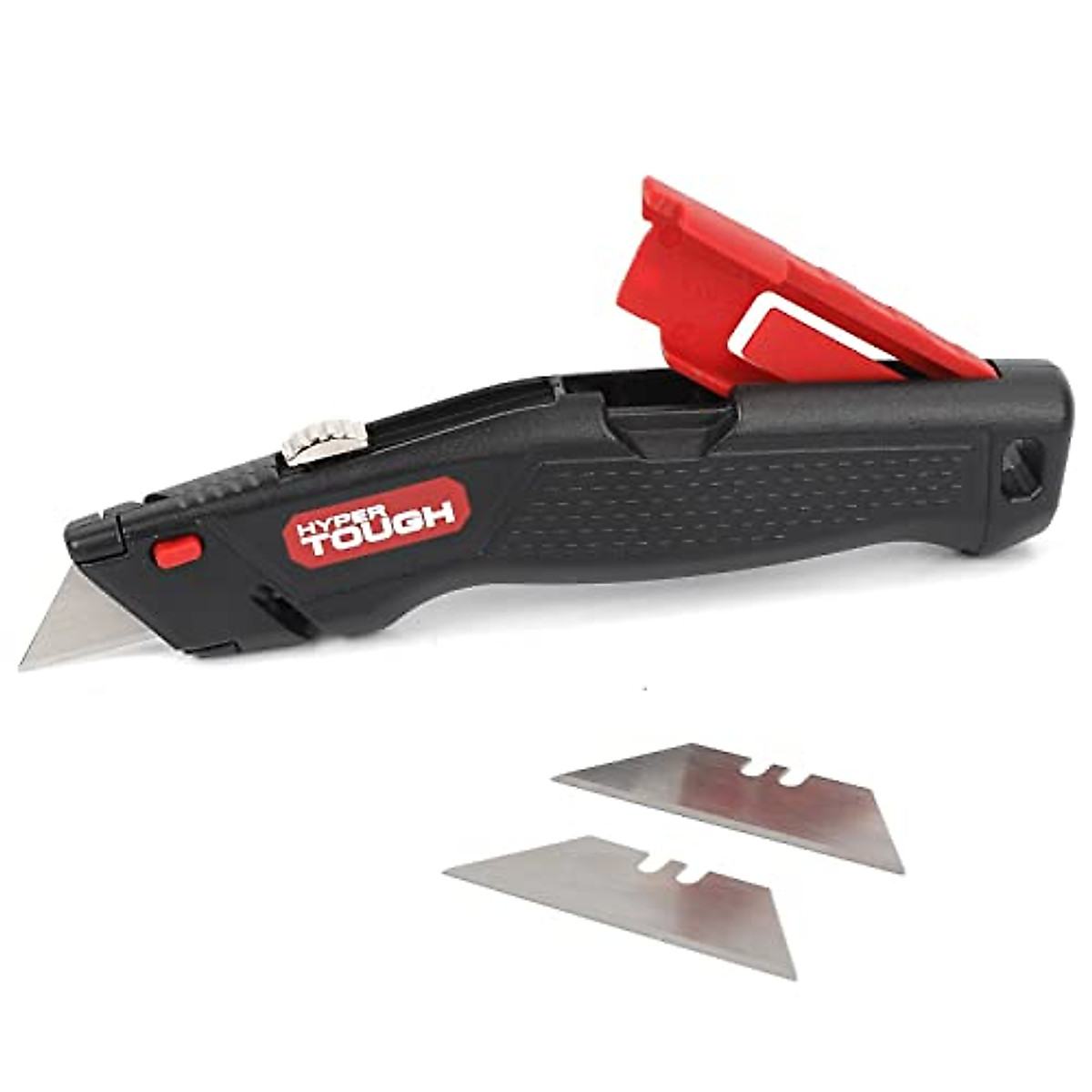 Hyper Tough QUICK-CHANGE RETRACTABLE UTILITY KNIFE + 3-BLADES Aluminum Body