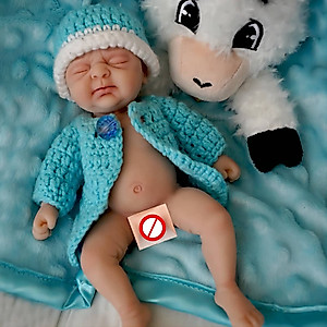 7" Girl Micro Preemie Full Body Silicone Wronged Baby Doll Lila Lifelike Mini Reborn Doll Surprice Children Anti-Stress