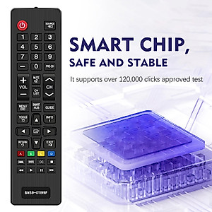 JNGKE Universal Remote Control for Only All Samsung TV, Samsung Remote for Samsung Smart TV LED LCD QLED 4K 3D Series, for All Samsung TV Remote Model Black