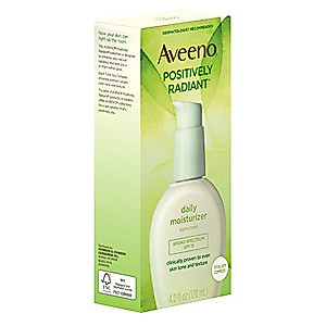 Aveeno Positively Radiant Daily Face Moisturizer with Broad Spectrum SPF 15 Sunscreen and Soy Extract, 4 fl. oz