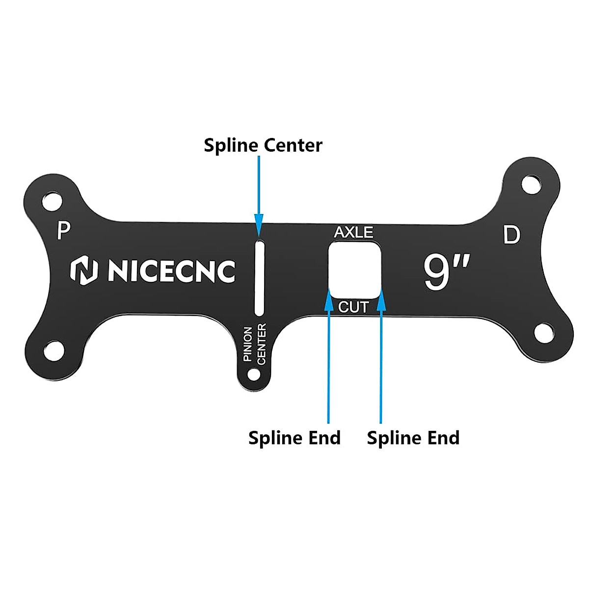 NICECNC Aluminum 9" Rear End Axle Tube Narrowing Cut Guide Rearend Pinion Dogbone Tool Compatible with Ford Mustang 1964-1973, F-100 F-150 1957-1986, Fairlane 1957-1970, Granada 1976-1980