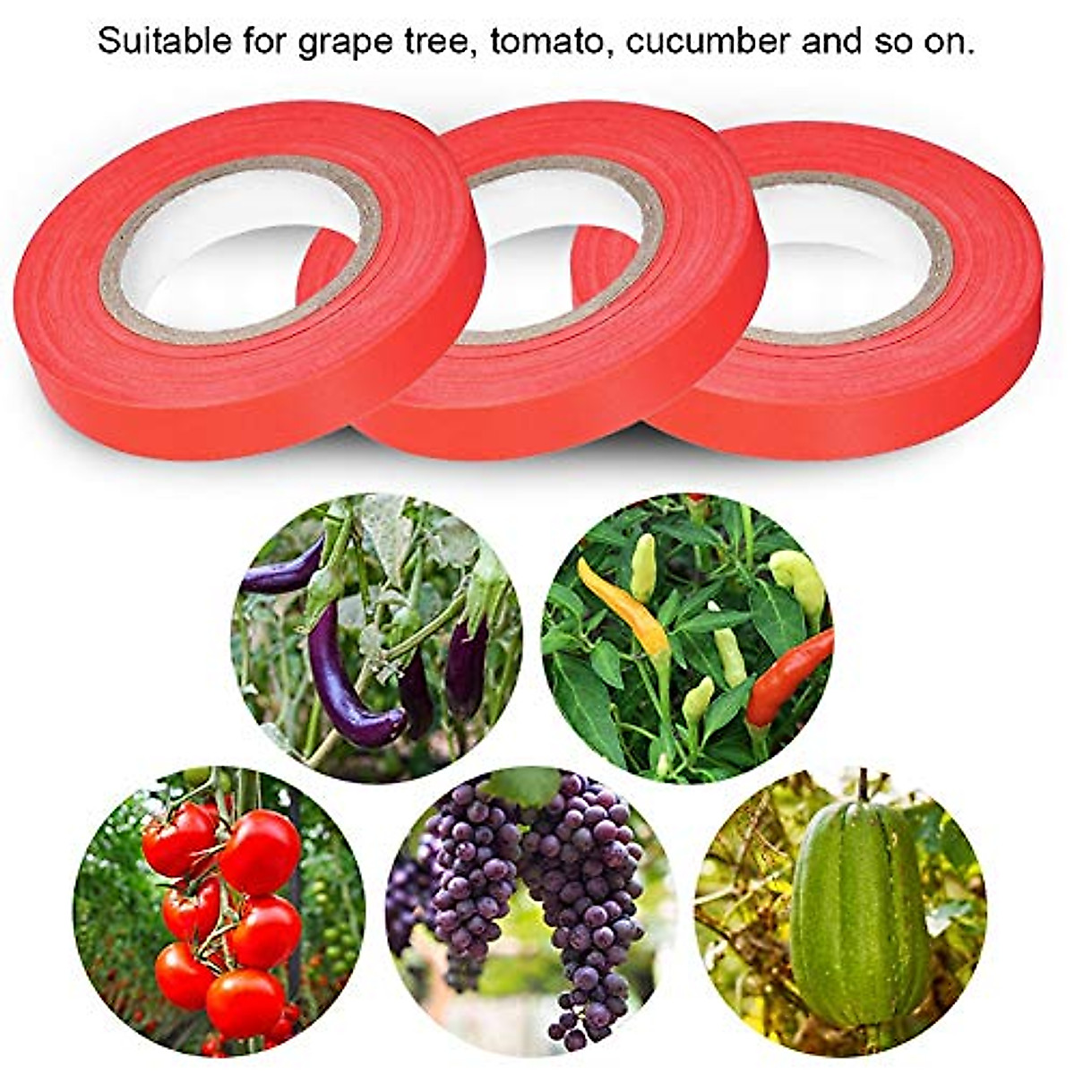 Anti-aging Tape, Safe and Non-toxic Garden Tape, for Garden Tomato(red)