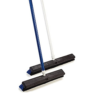 SPARTA 4188000 Spectrum Plastic Push Broom Head, Heavy Duty Broom, Industrial Broom With Synthetic Bristles For Outdoor, Indoor, Garage, Concrete, Patio, Kitchen, Bathroom, 18 Inches, Black