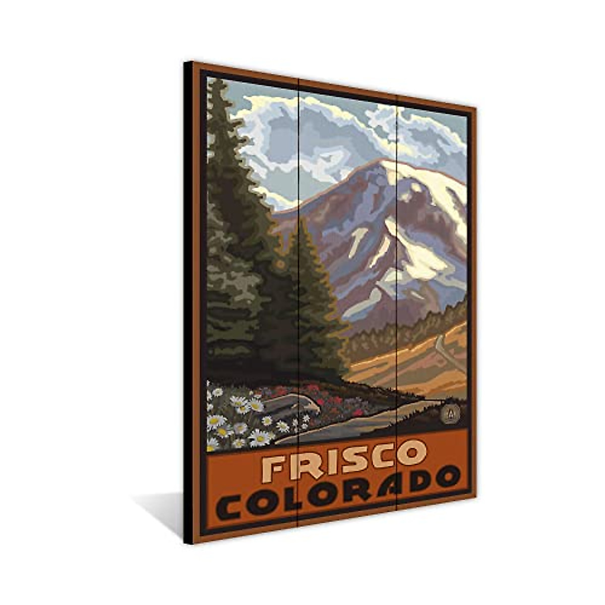 Frisco Colorado Springtime Mountains Wood Art Print from Travel Artwork by Artist Paul A. Lanquist 18" x 24"