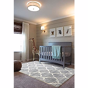 Lahome Moroccan Bedroom Rug - 3’x5’Area Rug Throw Washable Rugs Small Non-Slip Rug Accent Distressed Floor Carpet Rug for Door Mat Entryway Living Room Kitchen Laundry Room Rug Decor (3’ X 5’, Gray)