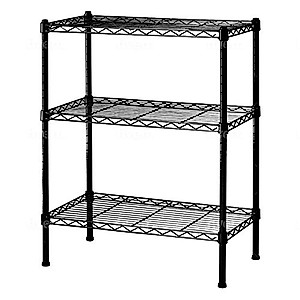 Juggernaut Storage Black 3-Tier Steel Wire Shelving Unit (24 in. W x 30 in. H x 14 in. D)