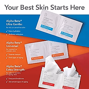 Dr. Dennis Gross Alpha Beta Extra Strength Daily Peel: for Oily Skin, Uneven Tone or Texture, Wrinkles or Enlarged Pores (5 Treatments)