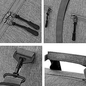 Duffel Bag 65L Packable Duffle Bag with Shoes Compartment Unisex Travel Bag Water-Resistant Duffle Bag(Grey,65L)