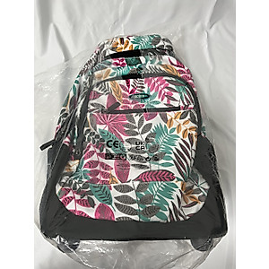 2022 Rolling Backpack for Kids Adults, 18" Waterproof Backpack with Wheels for Girls Boys, Roller Bookbags for School Travel, Age 7+, White Flower