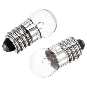 MECCANIXITY E10 Screw Base Miniature Bulbs DC 4.8V Warm Yellow Light Mini Lamps with Storage Box, Pack of 10