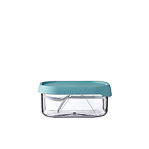 MEPAL, Take a Break Fruit Box with Lid and Fork Included, Ideal Container for Food Storage, Portable, BPA Free, Nordic Green, Holds 250ml|8.5 oz, 1 Count