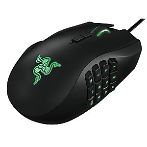 Razer RZ01-01050100-R3M1 Naga Left-Handed - Ergonomic MMO Gaming Mouse with 12 Programmable Thumb Buttons - 8,200 Adjustible DPI