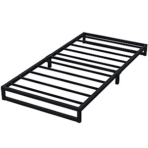 Lutown-Teen 6 Inch Twin XL Bed Frames Heavy Duty Sturdy Metal Platform Bed Frame No Box Spring Needed, Noise Free, Easy Assembly, Black
